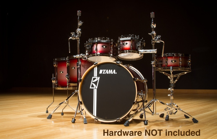 Tama Superstar Custom Hyper-Drive 6-pc Shell-Pack - Red Titanium Burst ...