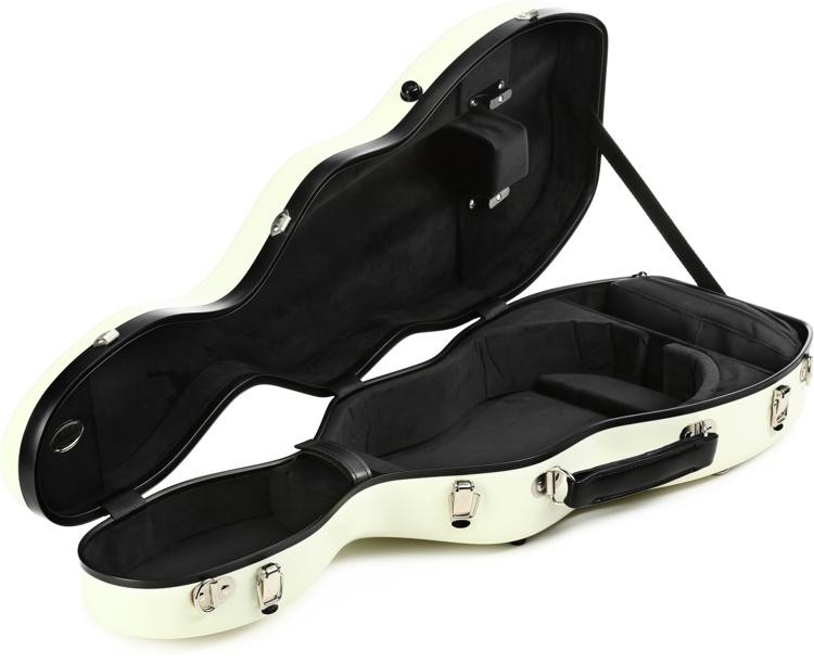 Bobelock B1062 Fiberglass Cello-shaped Violin Case - 4/4 Size, Ivory ...