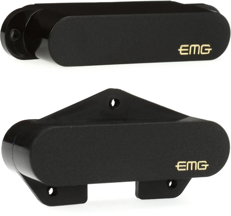 EMG T Active Alnico Telecaster 2-piece Pickup Set - Black | Sweetwater