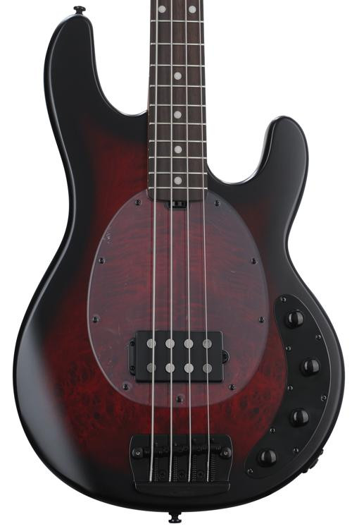 Sterling By Music Man StingRay RAY34PB Bass Guitar - Dark Scarlet Burst ...