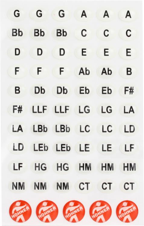 Hohner MZ20195 Glow in the Dark Harmonica Key Stickers Reviews | Sweetwater