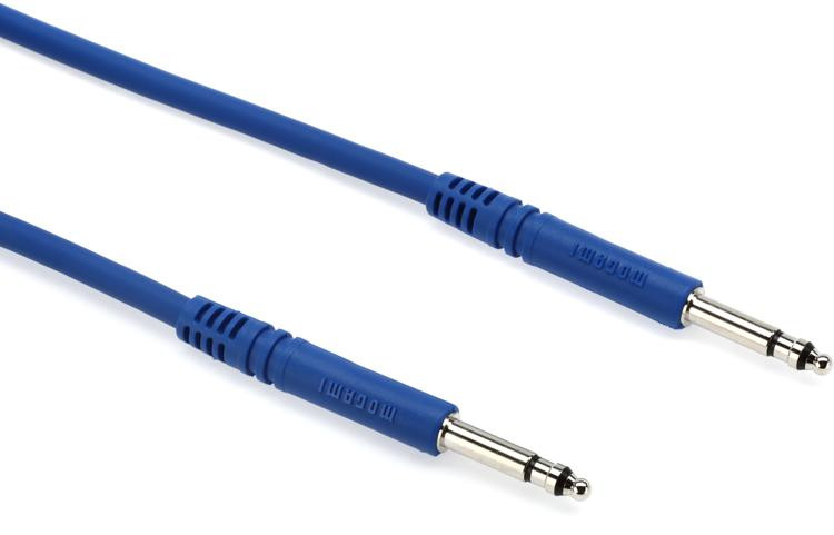 Mogami PJM 1806 Bantam TT Patch Cable - 18 inch Blue | Sweetwater