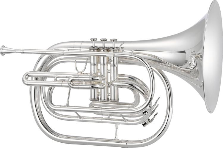 Jupiter JHR1000MS Bb Marching French Horn - Silver-plated | Sweetwater