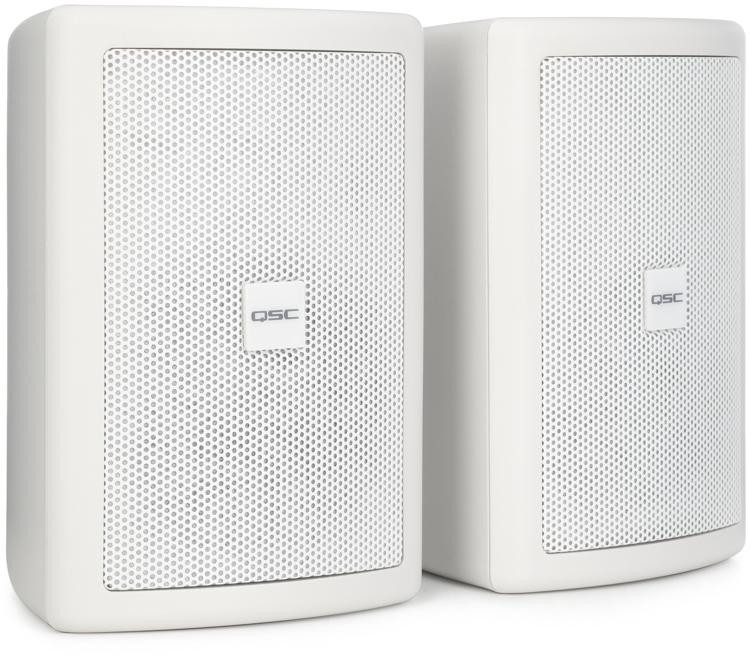 QSC AC-S4T 4.5 inch 2-way Surface-mount Speaker - White (pair) | Sweetwater