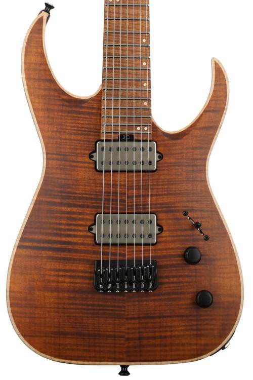 Jackson USA Misha Mansoor Signature Juggernaut HT7 - Satin Amber Tiger ...