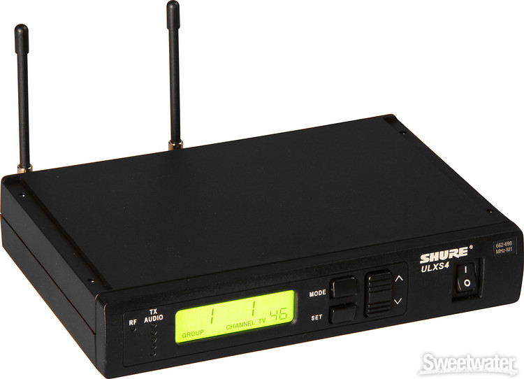 Shure ULXS4 Wireless Receiver - M1 Band, 662 - 698 MHz | Sweetwater