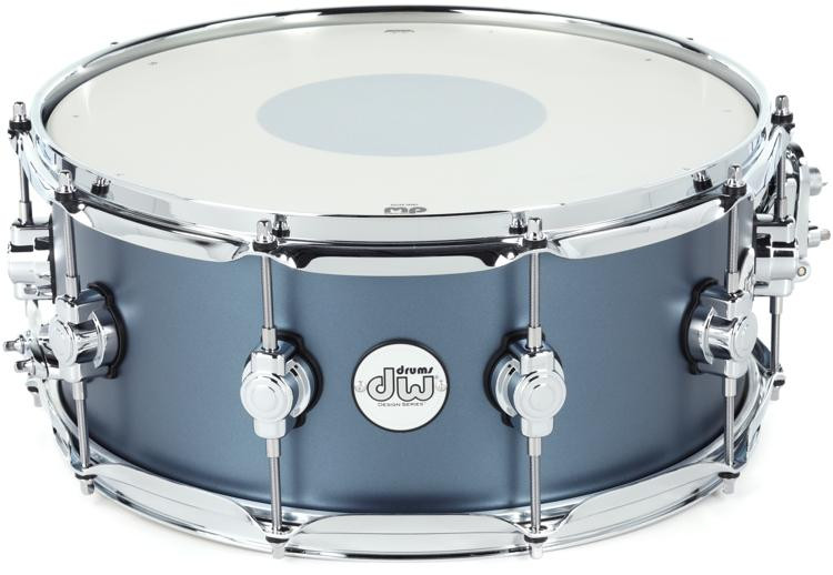 DW Design Series Snare Drum - 6-inch x 14-inch, Blue Slate | Sweetwater