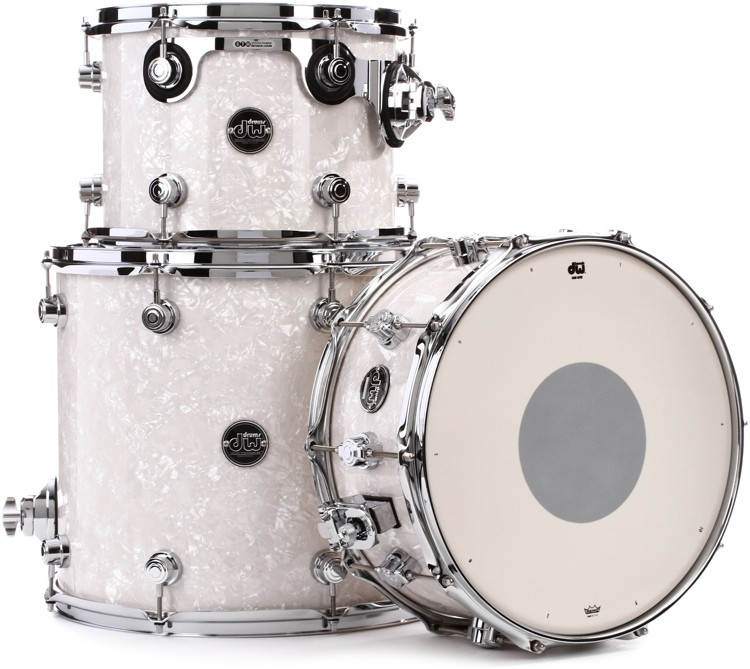DW Performance Series 3-piece Tom/Snare Pack - White Marine Finish Ply ...