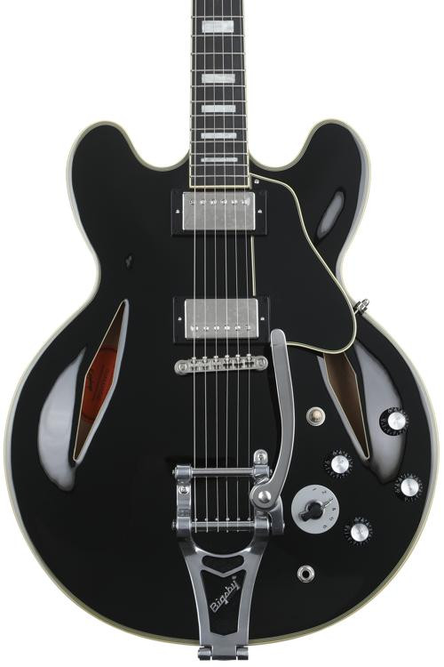Epiphone Shinichi Ubukata ES-355 Custom Bigsby Semi-hollowbody Electric Guitar - Ebony | Sweetwater