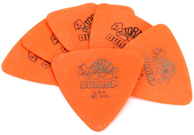 Dunlop Tortex Triangle Guitar Picks - .60mm Orange (6-pack) | Sweetwater