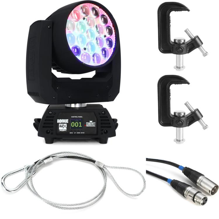 Chauvet Pro Rogue R2X Wash RGBW LED Moving Head Essentials Bundle ...