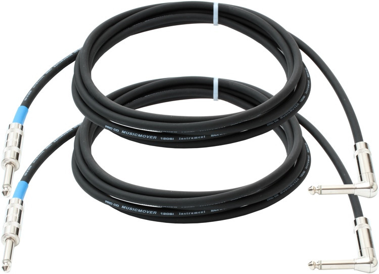 Pro Co EGL-10, 2-pack Excellines Instrument cable, 10' | Sweetwater