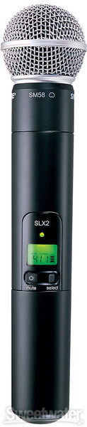 Shure SLX2/SM58 - L4 Band, 638 - 662 MHz | Sweetwater