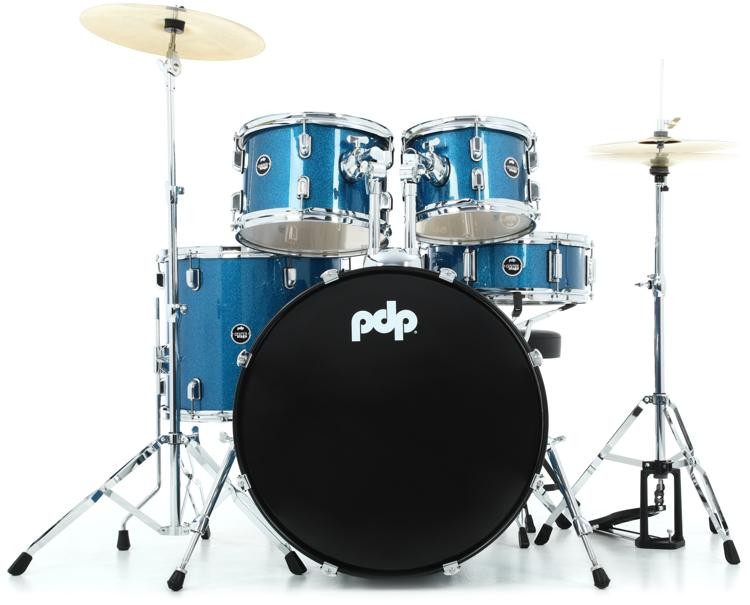 PDP Center Stage PDCE2215KTRB 5-piece Complete Drum Set with Cymbals ...