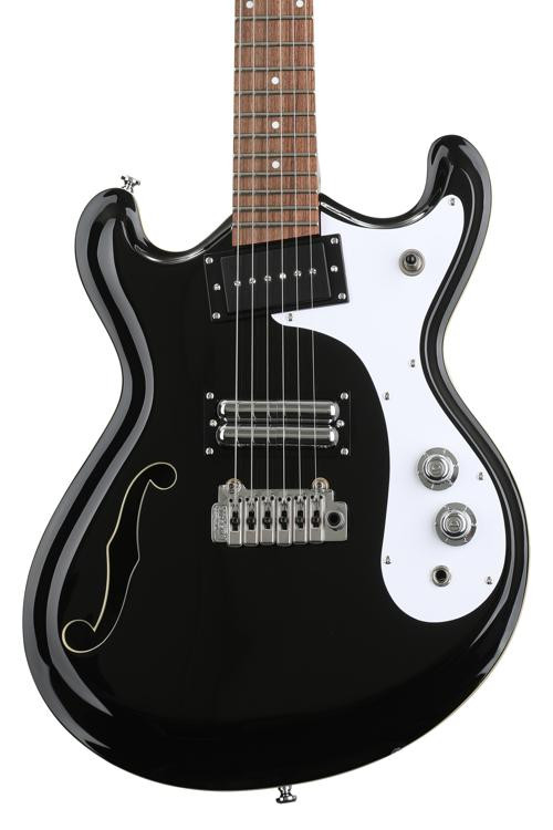 Danelectro 66T Semi-Hollow Electric Guitar - Black | Sweetwater