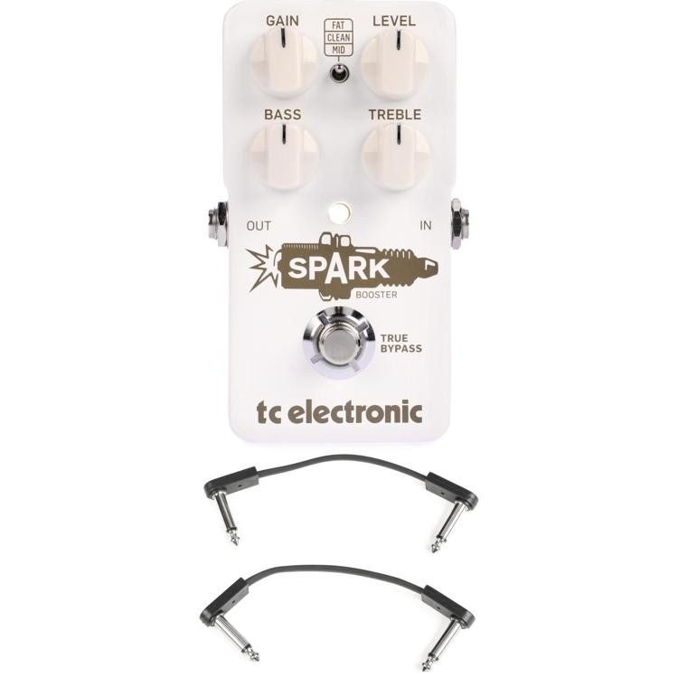 TC Electronic Spark Booster Pedal with 3 Patch Cables | Sweetwater