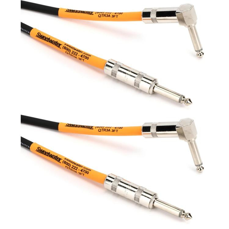 Pro Co EGL-3 Excellines Straight to Right Angle Patch Cable (2-Pack ...