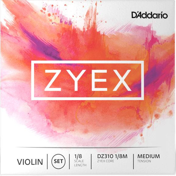 D'Addario DZ313 Zyex Violin D String - 1/8 Size (10-pack) | Sweetwater