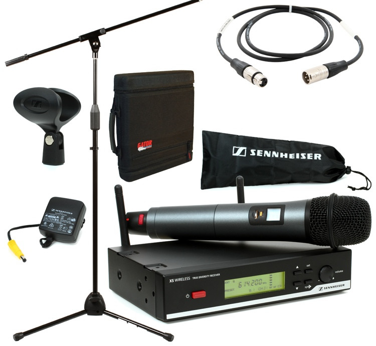 Sennheiser XSW 35 Handheld Wireless Microphone System with Stand, Case ...