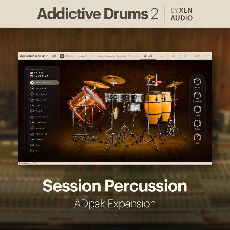 XLN Audio Session Percussion ADpak Expansion for Addictive Drums 2 ...