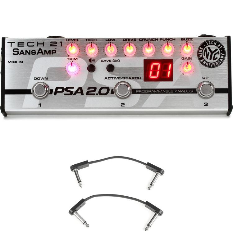 Tech 21 SansAmp PSA 2.0 Programmable Instrument Pre-amp Pedal with 3 ...