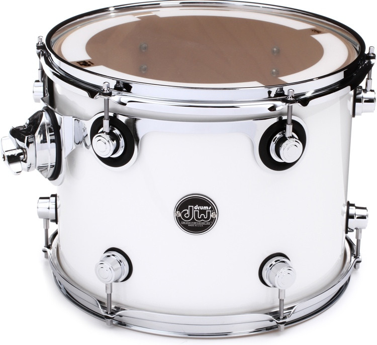 DW Performance Series Mounted Tom - 10" x 13" Gloss White FinishPly ...