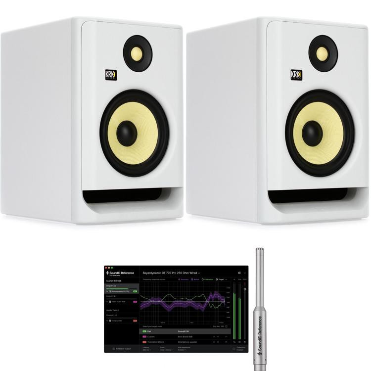 KRK ROKIT 7 G4 White Noise 7" Powered Studio Monitor Pair and ...