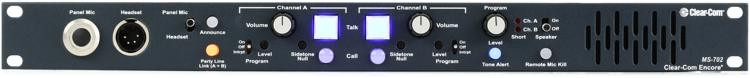 Clear-Com MS-702 1RU 2-channel Main Station | Sweetwater