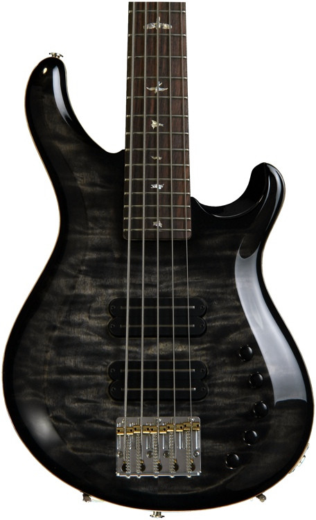 PRS Grainger 5-String Bass with 10-Top - Charcoal Burst | Sweetwater