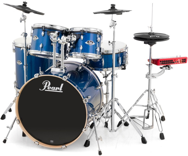 Pearl E-Pro Powered by Export 5-pc Electronic Drum Set Fusion - Blue ...