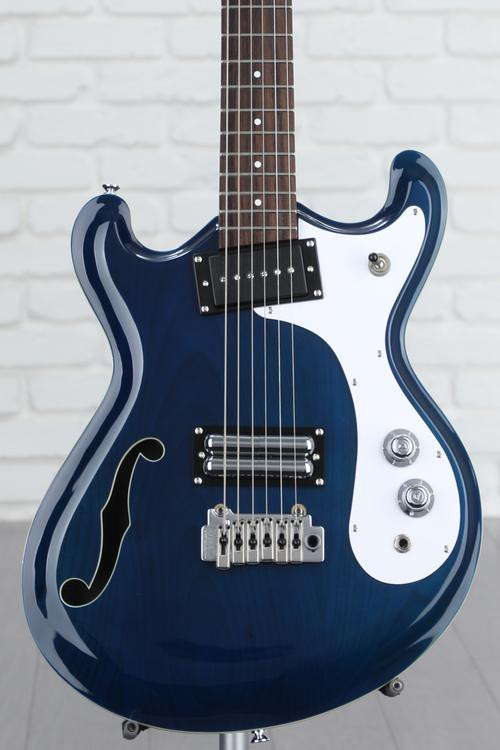 Danelectro 66BT Baritone Electric Guitar - Transparent Blue | Sweetwater