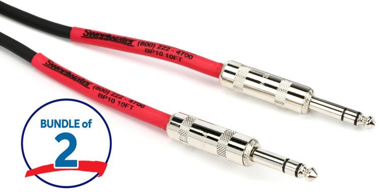 Pro Co BP-10 Excellines Balanced Patch Cable - 1/4-inch TRS Male to 1/4 ...