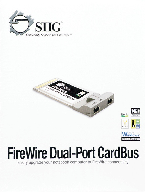 SIIG 2-port Cardbus FireWire Adapter | Sweetwater SIIG 2-port Cardbus FireWire Adapter | Sweetwater