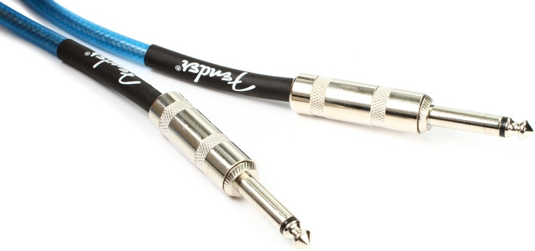 Fender California Cable - 15', Lake Placid Blue | Sweetwater
