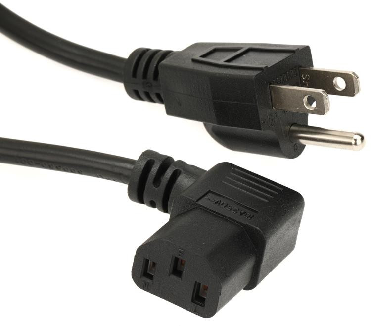 Hosa PWC-141R Right-angle IEC C13 Power Cable - 1 foot | Sweetwater