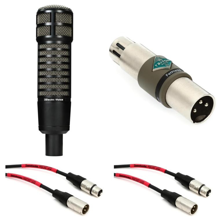 Electro-Voice RE320 Dynamic Microphone Bundle with In-Line Preamp and ...