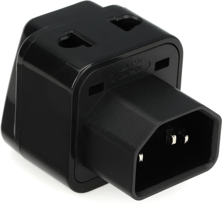 CIOKS MADA Universal mains adapter, IEC C14 to 2x wall plug (EU/US/UK ...