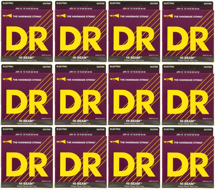 DR Strings JZR-12 Hi-Beam Nickle Plated Extra Heavy Electric Strings 12 ...