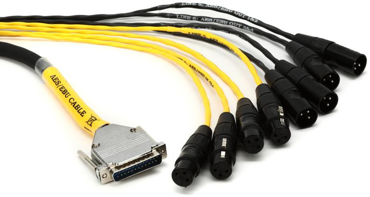 Avid DB25-XLR M+F AES/EBU DigiSnake - 4' | Sweetwater