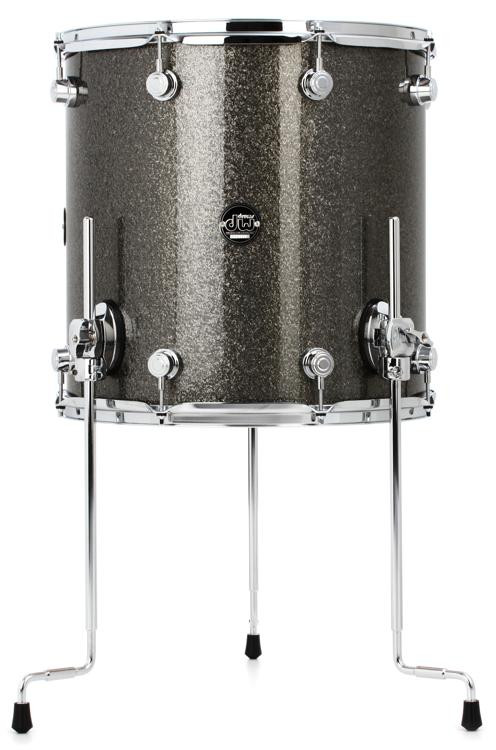DW Performance Series Floor Tom - 16 x 16 inch - Pewter Sparkle ...