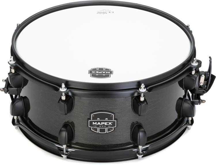 Mapex MPX Maple/Poplar Snare Drum - 6-inch x 13-inch, Black with Black Hardware | Sweetwater