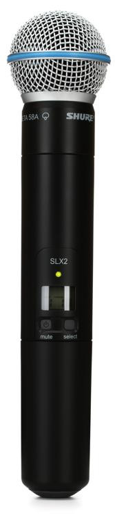 Shure SLX2/BETA58 Wireless Handheld Microphone Transmitter - G5 Band | Sweetwater