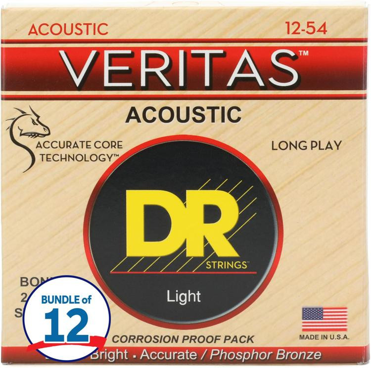 DR Strings VTA-12 Veritas Phosphor Bronze Acoustic Guitar Strings ...