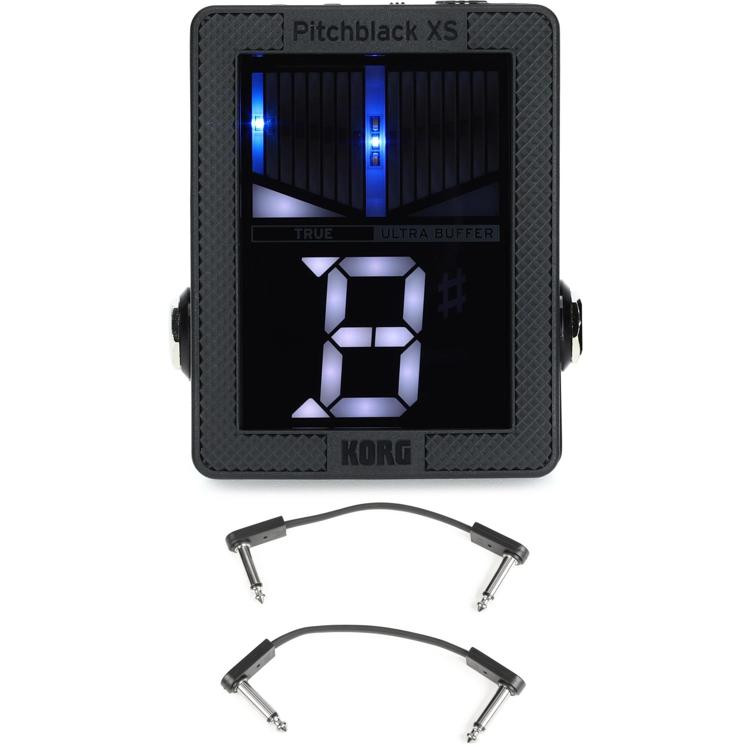 Korg Pitchblack XS Custom Pedal Tuner with 3 Patch Cables | Sweetwater