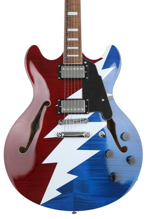 D'Angelico Premier Grateful Dead DC "Open Box" Semi-Hollow Guitar - Red ...