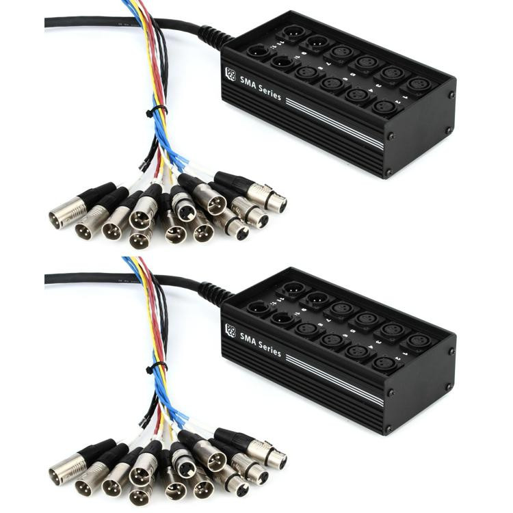 Pro Co SMA0804FBX-50 SMA Series 8x4 Stage Snake with XLR Returns - 50 ...