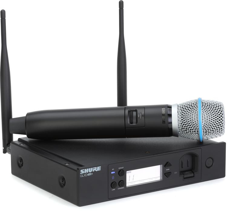 Shure GLXD24R+ Digital Wireless Rack System with Beta 87A Capsule ...