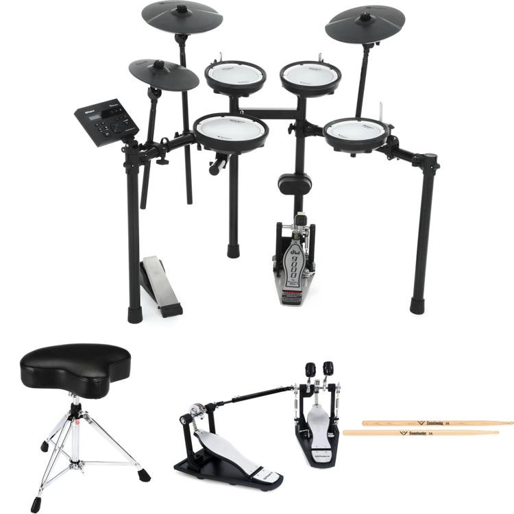 Roland V-Drums TD-07DMK Electronic Drum Set Double Bass Essentials Bundle | Sweetwater
