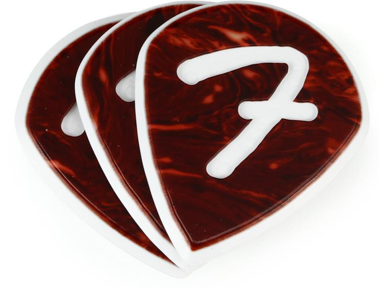 Fender 551 F Grip Picks - Tortoise Shell 3-pack | Sweetwater