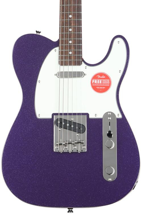 Squier Classic Vibe Baritone Custom Telecaster Guitar - Purple Sparkle ...